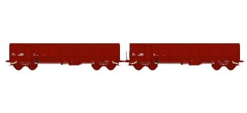 Set de 2 Wagons TOMBEREAU FAS Ep.IV Bogie Y25 (Bogies REE) - WBSE-002 ...