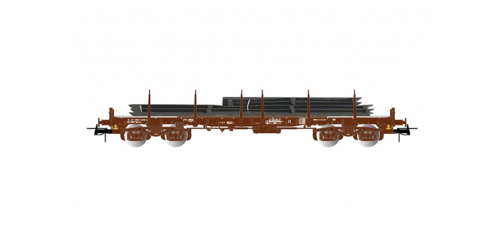 Wagon à bords plats REMMS avec plaques d'acier SNCF - HJ6176 - Jouef ...