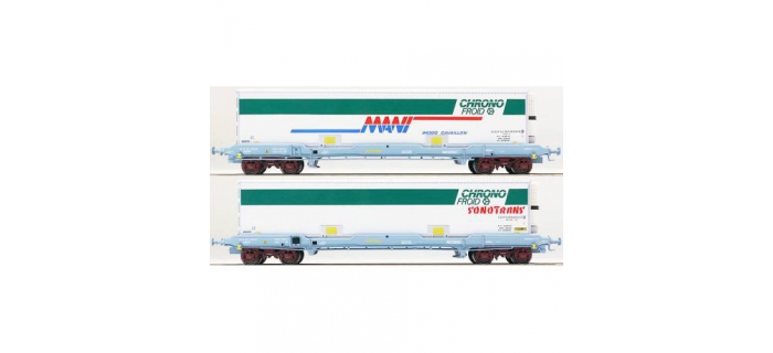Coffret de 2 Wagons Chrono froid CHRONO FROID livrée Sonotrans et Mani ...