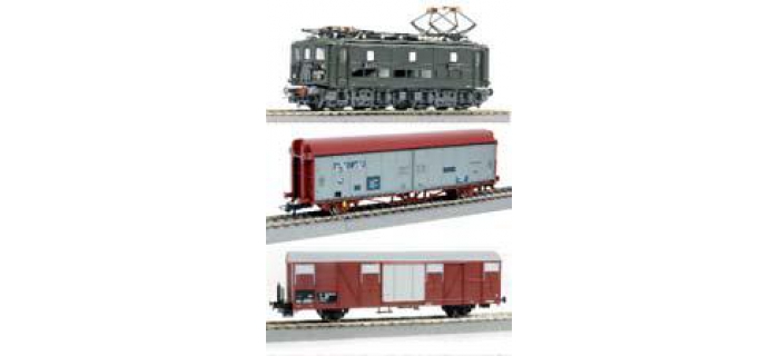 Rame SNCF, BB 300 et 2 wagons de marchandises, AC - R684662 - Roco ...